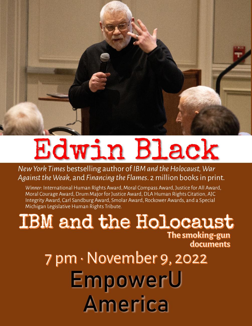 Upcoming Events | Edwin Black